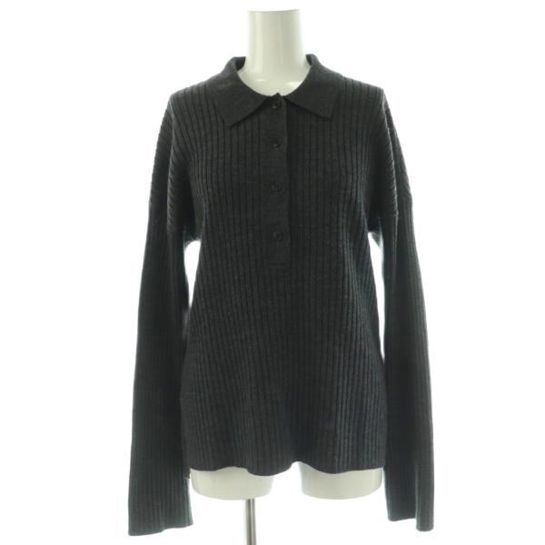 エーピーストゥディオ AP STUDIO アパルトモン 24AW リブポロシャツニット セーター 長袖 ウール グレー /NR ■OS レディース【ブランド】エーピーストゥディオ AP STUDIO【表記サイズ】サイズの記載なし【実寸サイズ...