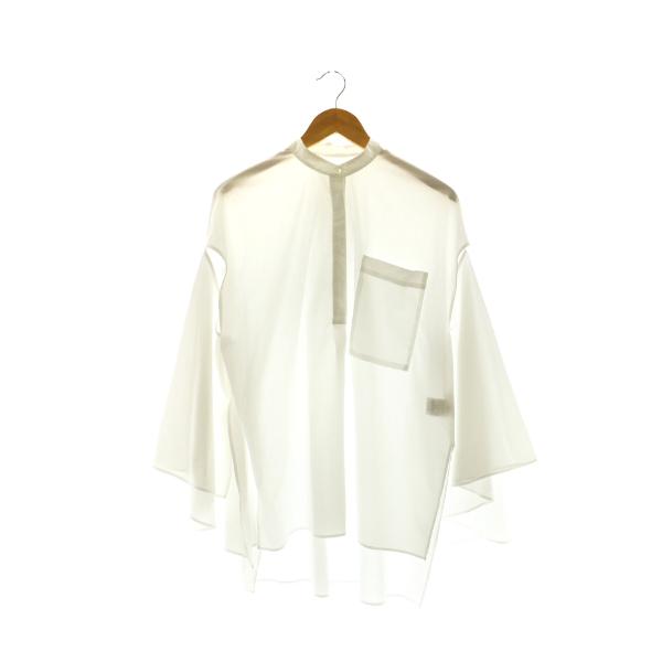 ル フィル LE PHIL 25SS 2WAYスリットブラウス シャツ F ホワイト /ES ■OS レディース【ブランド】ル フィル LE PHIL【表記サイズ】F【実寸サイズ】肩幅：60cm　身幅：61cm　着丈：80cm　袖丈：38〜...