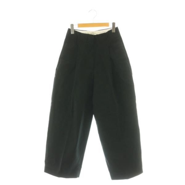 スタジオニコルソン STUDIO NICHOLSON PEACHED COTTON TWILL VOLUME PLEAT PANTS ボリューム ワイドパンツ 0 ブラック /ES ■OS【ブランド】スタジオニコルソン STUDIO NIC...