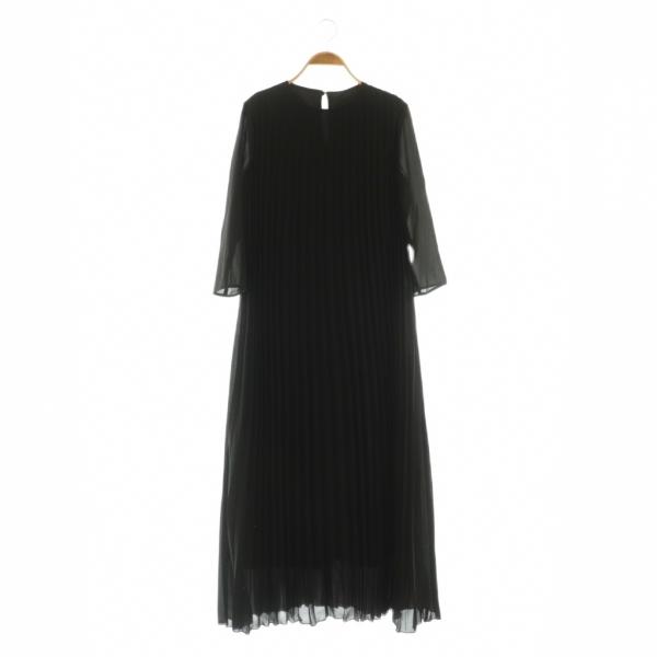 バースデーバッシュ BIRTHDAY BASH プリーツ ワンピース ロング 長袖 シアー S ブラック /MY ■OS レディース【表記サイズ】S【実寸サイズ】肩幅：38cm　身幅：44cm　袖丈：44cm　総丈：132cm　　【素材】ポ...