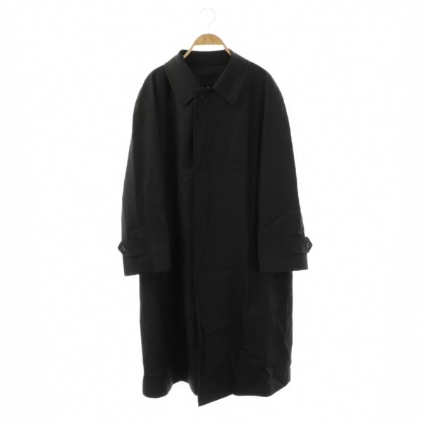 ダックス DAKS ウールシルク ステンカラーロングコート アウター 94A6 黒 /NR ■OS メンズ【ブランド】ダックス DAKS【表記サイズ】94A6【実寸サイズ】身幅：52.5cm　着丈：112.5cm　ゆき丈：76cm　　【素材...