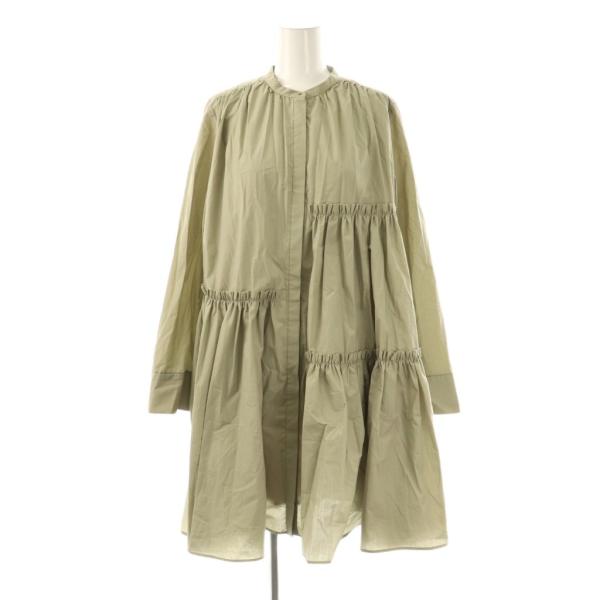 アニュアンス anuans イレギュラーティアードミニワンピース 長袖 F カーキ /HK ■OS ■SH レディース【表記サイズ】F【実寸サイズ】肩幅：36cm　身幅：45cm　着丈：84cm　袖丈：58cm　　【素材】表地：ポリエステル...