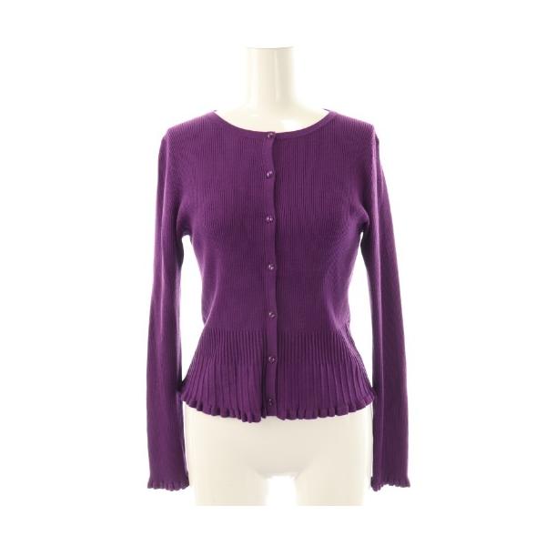 トッカ TOCCA 23AW 洗える RESONATE カーディガン リブニット M パープル /DF ■OS レディース【ブランド】トッカ TOCCA【表記サイズ】M【実寸サイズ】肩幅：32.5cm　身幅：33cm　着丈：47.5cm　袖...