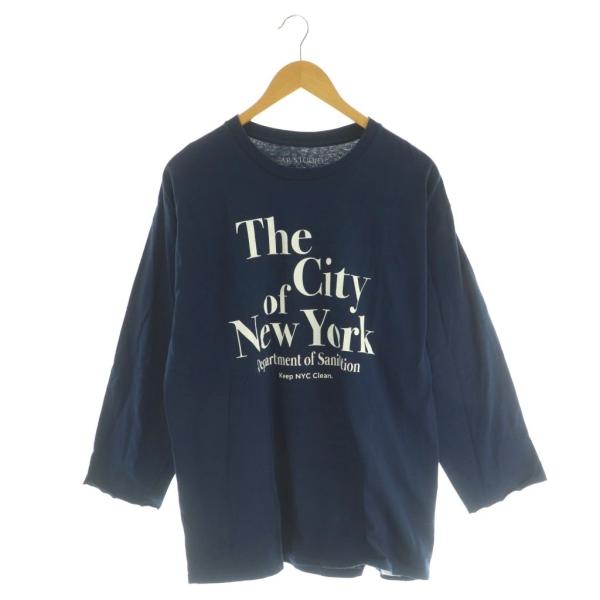 エーピーストゥディオ AP STUDIO The city of NY Tシャツ カットソー プリント F 紺 /MI ■OS レディース【ブランド】エーピーストゥディオ AP STUDIO【表記サイズ】F【実寸サイズ】身幅：52.5cm　...