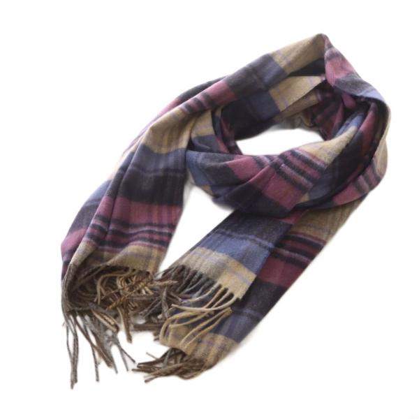 ジョンストンズオブエルガン Johnstons of Elgin ストール マフラー チェック カシミヤ フリンジ マルチカラー /YO38 レディース【ブランド】ジョンストンズオブエルガン Johnstons of Elgin【実寸サイズ...