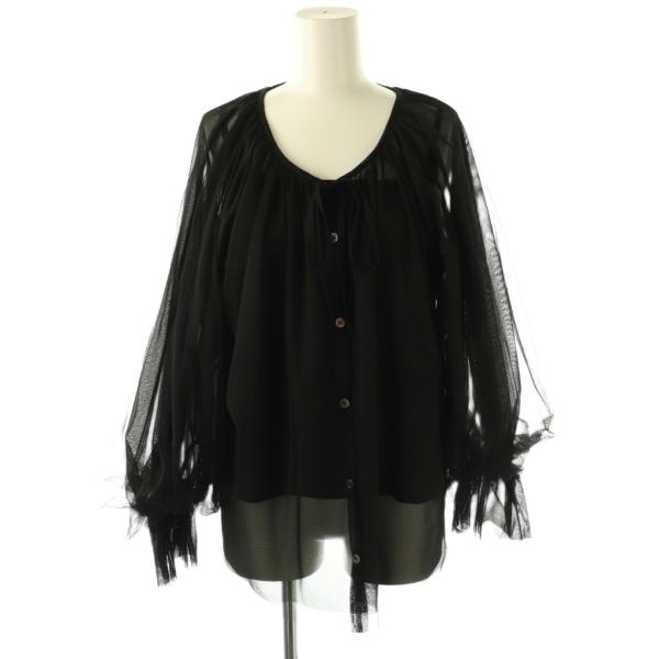 ダイアグラム グレースコンチネンタル Diagram GRACE CONTINENTAL 24SS チュール2WAY ブラウス セット 36 黒 ブラック /AQ ■OS レディース【ブランド】ダイアグラム グレースコンチネンタル Diag...