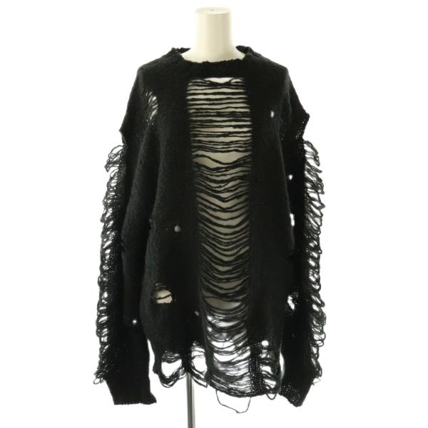 プランクプロジェクト PRANKPROJECT Slash Slit knit ニット セーター F ブラック /DO ■OS レディース【表記サイズ】F【実寸サイズ】肩幅：53.5cm　身幅：54cm　着丈：63.5cm　袖丈：67cm　...