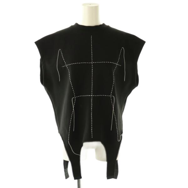 フランゴン FRANGANT Torso tops BLK トップス カットソー F ブラック ホワイト /DO ■OS レディース【表記サイズ】F【実寸サイズ】身幅：47cm　総丈：77cm　　【素材】ポリエステル、綿、ポリウレタン【色】...