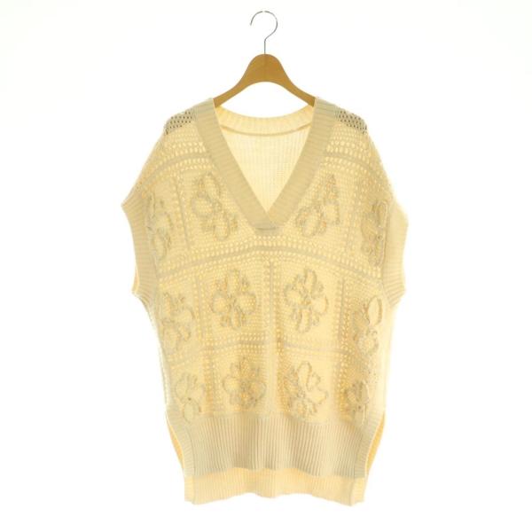 グレースコンチネンタル GRACE CONTINENTAL クロシェニットベスト プルオーバー 36 アイボリー /MI ■OS レディース【ブランド】グレースコンチネンタル GRACE CONTINENTAL【表記サイズ】36【実寸サイズ...