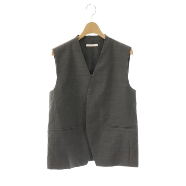 プラージュ Plage 25SS calla lily ジレ 34 グレー /DO ■OS レディース【ブランド】プラージュ Plage【表記サイズ】34【実寸サイズ】身幅：47cm　着丈：62.5cm　　【素材】表地 毛、ナイロン、ポリウ...