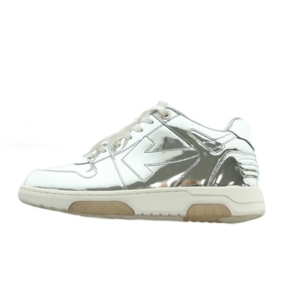 オフホワイト × Neiman Marcus Mirror Leather Low-Top スニーカー シューズ 43 27.0cm シルバーカラー /MI ■OS ■SH メンズ【ブランド】オフホワイト OFF WHITE【表記サイズ】4...