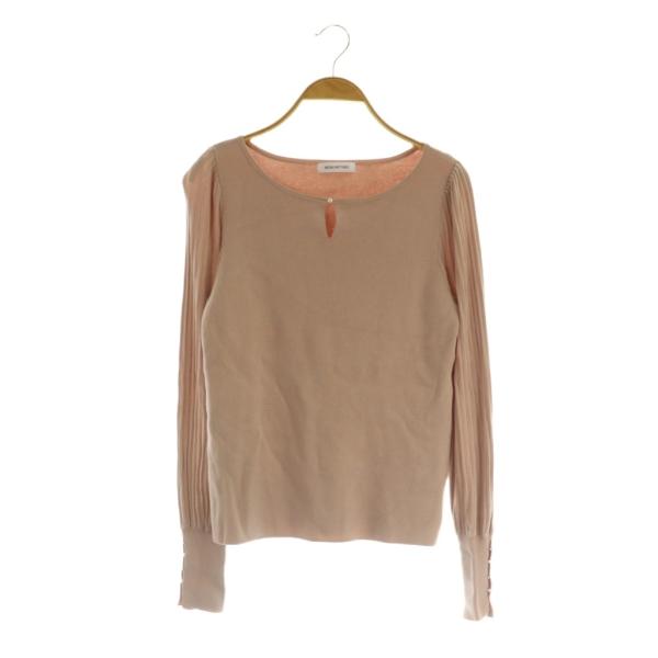 ナチュラルビューティーベーシック NATURAL BEAUTY BASIC 25AW ビジュースリットプリーツニット 長袖 FR ピンク /MY ■OS レディース【ブランド】ナチュラルビューティーベーシック NATURAL BEAUTY ...