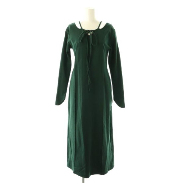 ミューラル MURRAL Ivy long sleeve dress ワンピース ロング 長袖 1 グリーン /NR ■OS レディース【表記サイズ】1【実寸サイズ】肩幅：41cm　身幅：42cm　袖丈：60cm　総丈：120cm　　【素材...
