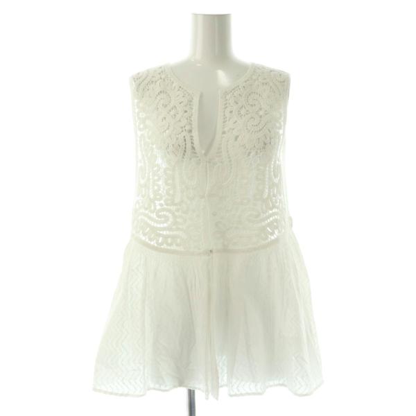 ヌキテパ NE QUITTEZ PAS! 25SS Cotton Jacquard Lace Yoke Top ブラウス ノースリーブ 前開き コットン 白 010252WJ1【ブランド】ヌキテパ NE QUITTEZ PAS!【表記サイズ...