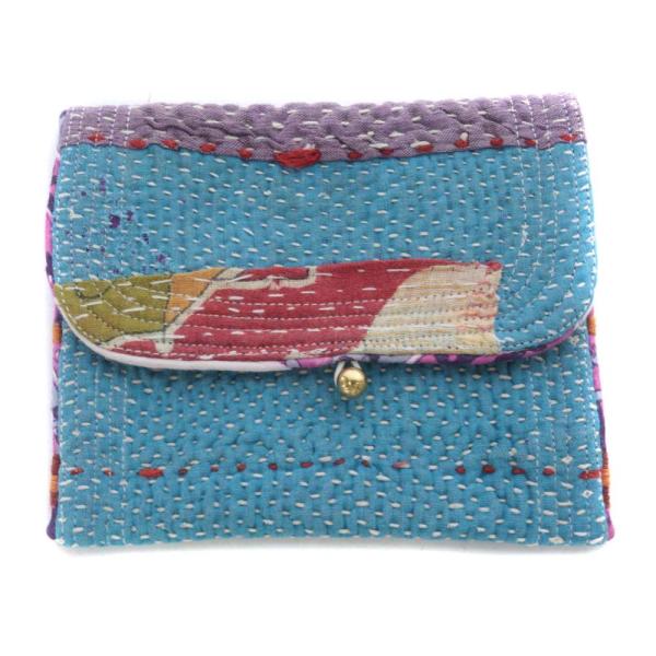 パサンドバイヌキテパ Pasand by ne Quittez pas Kantha Pouch ポーチ 青 ブルー /SR ■SH レディース【表記サイズ】実寸サイズをご参照ください。【実寸サイズ】ヨコ：13cm　タテ：11cm　マチ：-...