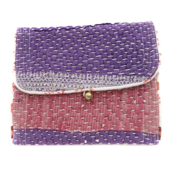 パサンドバイヌキテパ Pasand by ne Quittez pas Kantha Pouch ポーチ 紫 パープル ピンク /SR ■SH レディース【表記サイズ】実寸サイズをご参照ください。【実寸サイズ】ヨコ：13cm　タテ：11.5...