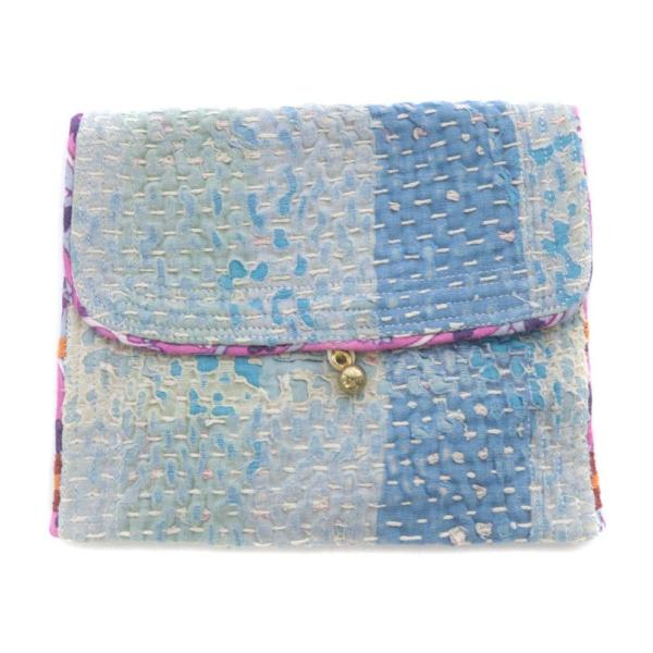 パサンドバイヌキテパ Pasand by ne Quittez pas Kantha Pouch ポーチ 青 ブルー /SR ■SH レディース【表記サイズ】実寸サイズをご参照ください。【実寸サイズ】ヨコ：13cm　タテ：11cm　マチ：-...