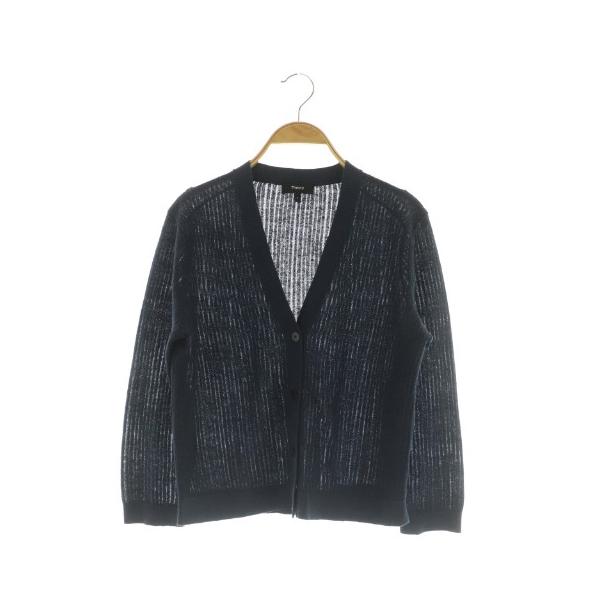 セオリー Theory 24SS NEO SAG HARBOR CROPPED CARDI N カーディガン ニット 長袖 Vネック S ネイビー /MY ■OS レディース【ブランド】セオリー Theory【表記サイズ】S【実寸サイズ】肩...