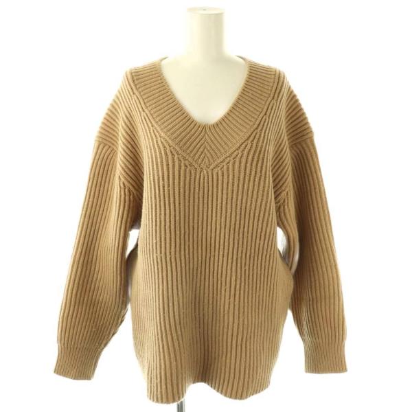 ミューズ ドゥーズィエム クラス MUSE de Deuxieme Classe J-CODE アゼ Vネック プルオーバー ニット セーター キャメルベージュ /ES【ブランド】ミューズ ドゥーズィエム クラス MUSE de Deuxi...