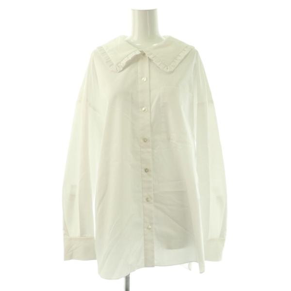 エンフォルド ENFOLD 25AW FRILL-COLLAR SHIRT シャツ ブラウス 38 ホワイト /ES ■OS レディース【ブランド】エンフォルド ENFOLD【表記サイズ】38【実寸サイズ】肩幅：61cm　身幅：56cm　着...