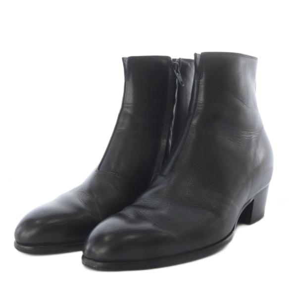 ナード マインド NERD MIND undici ブーツ ショート ハイヒール レザー 36 ブラック /YO1 レディース【表記サイズ】36【実寸サイズ】履き口周り：24.5cm　筒高：14cm　ヒールの高さ：4cm　　【素材】レザー【...