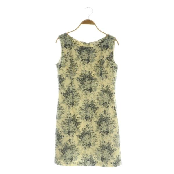 エフデ ef-de フラワーノースリーブワンピース ミニ ウール 9 ベージュ /MY ■OS レディース【ブランド】エフデ ef-de【表記サイズ】9【実寸サイズ】身幅：43cm　総丈：81cm　　【素材】表地 毛　裏地 ポリエステル【色...