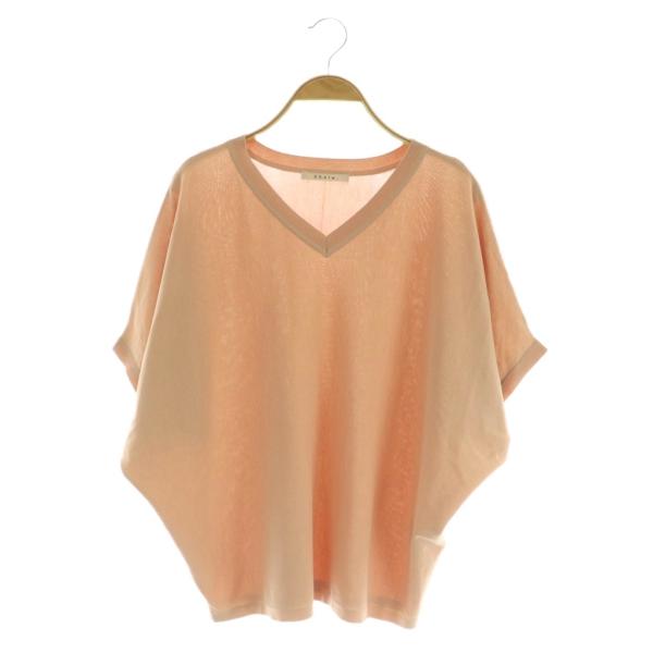 ストラ Stola. Vネック ニット カットソー ドルマンスリーブ 半袖 F ピンク /MY ■OS レディース【ブランド】ストラ Stola.【表記サイズ】F【実寸サイズ】着丈：54cm　ゆき丈：43cm　裾幅：49cm　　【素材】ポリ...