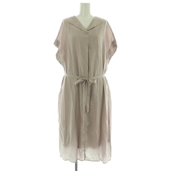 ストラ Stola. 半袖 ワンピース ロング ベルト付 38 ライトグレー /MY ■OS レディース【ブランド】ストラ Stola.【表記サイズ】38【実寸サイズ】身幅：62cm　着丈：106cm　ゆき丈：36cm　アンダードレス　身幅...