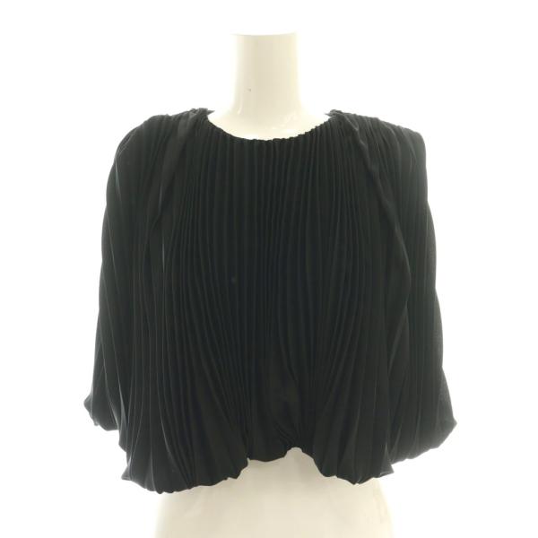 フィルオー Phil O. 25AW プリーツバルーンブラウス プルオーバー 36 ブラック 52-140-10-060038 /CX ■OS ■SH レディース【表記サイズ】36【実寸サイズ】身幅：38cm　総丈：39cm　　【素材】・表...