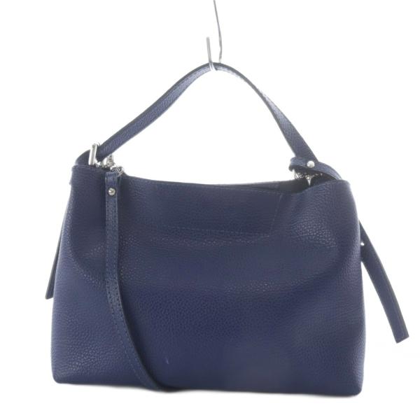 ラフィナータ RAFFINATA  ハンドバッグ ワンハンドル ショルダーバッグ 2way レザー ネイビー /YO4 レディース【実寸サイズ】持ち手の長さ：26cm　ヨコ：23.5cm　タテ：16cm　マチ：10cm　ショルダーの長さ：1...