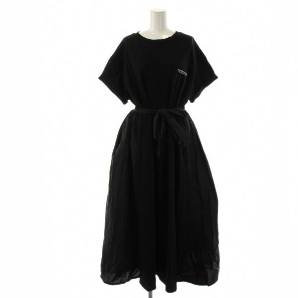 メゾンマーベリックプレゼンツ MAISON MAVERICK PRESENTS コットン 天竺 ブロード 切替え バックギャザー ワンピース ブラック /ES ■OS レディース【表記サイズ】サイズの記載なし【実寸サイズ】身幅：58cm　着...