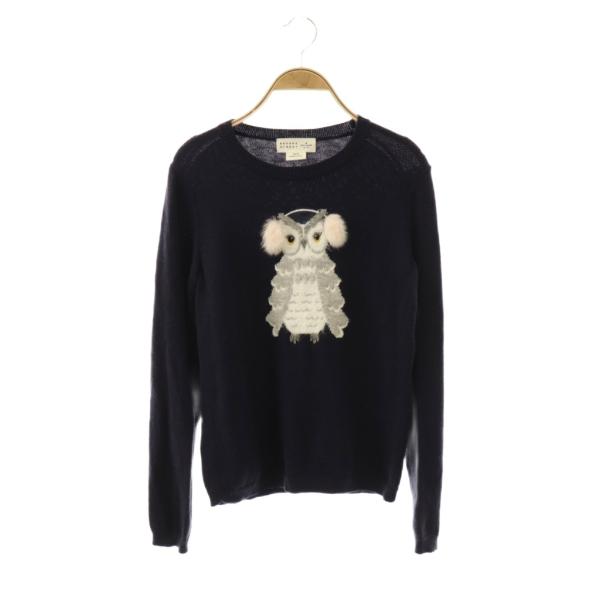 ケイトスペード KATE SPADE broome street ニット セーター 長袖 XS ネイビー /HK ■OS レディース【ブランド】ケイトスペード KATE SPADE【表記サイズ】XS【実寸サイズ】肩幅：37cm　身幅：42c...