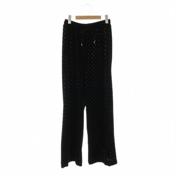 メゾンスペシャル MAISON SPECIAL Glitter Dots Velor Pants パンツ ワイド イージー 38 黒 21242465303 /NR ■OS レディース【ブランド】メゾンスペシャル MAISON SPECIA...