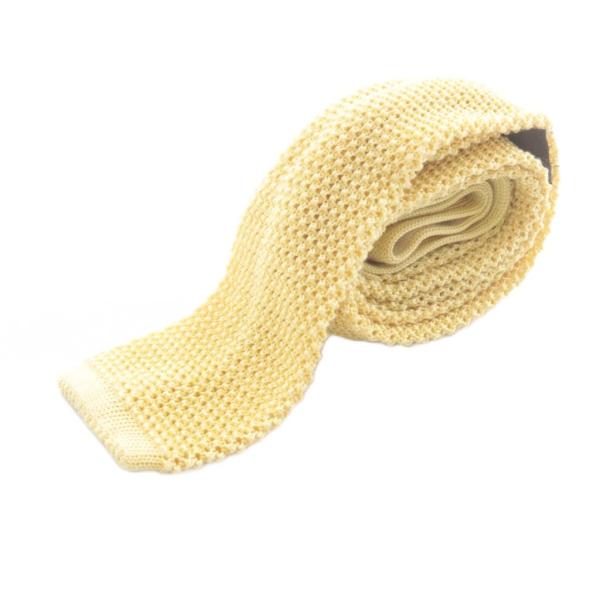 フィオリオ fiorio per UNITED ARROWS ニットネクタイ 黄色 イエロー /SR ■SH メンズ【表記サイズ】実寸サイズをご参照ください。【実寸サイズ】全長×142cm　大剣先×5.5cm　小剣先×3.2cm　【色】黄色...