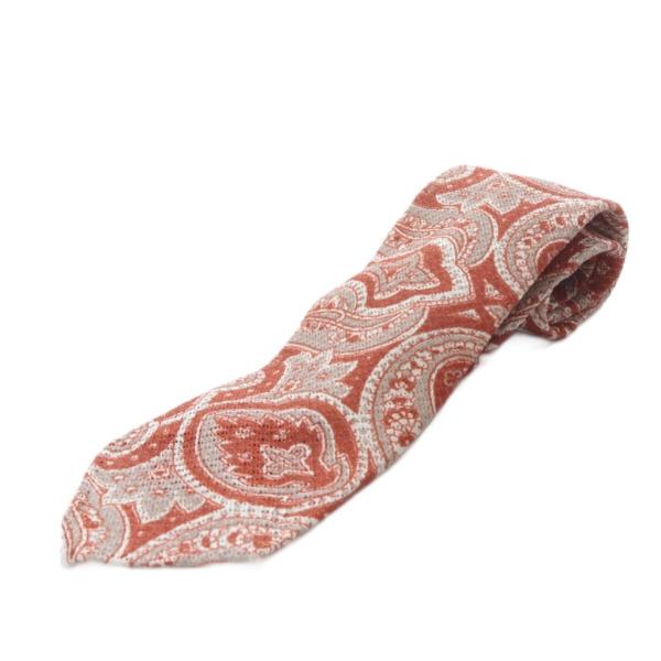 ストラスブルゴ STRASBURGO ネクタイ ペイズリー柄 シルク オレンジ /YO20 ■SH メンズ【ブランド】ストラスブルゴ STRASBURGO【実寸サイズ】全長 約148cm　大剣 8.5cm　小剣 4.5cm　【素材】絹【色】...