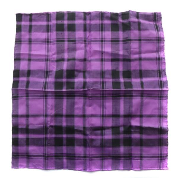 フィオリオ Fiorio per UNITED ARROWS シルクチェックポケットチーフ スカーフ 紫 パープル /SR ■SH メンズ【表記サイズ】実寸サイズをご参照ください。【実寸サイズ】全長（フリンジ含まず）：34cm　幅：33cm...