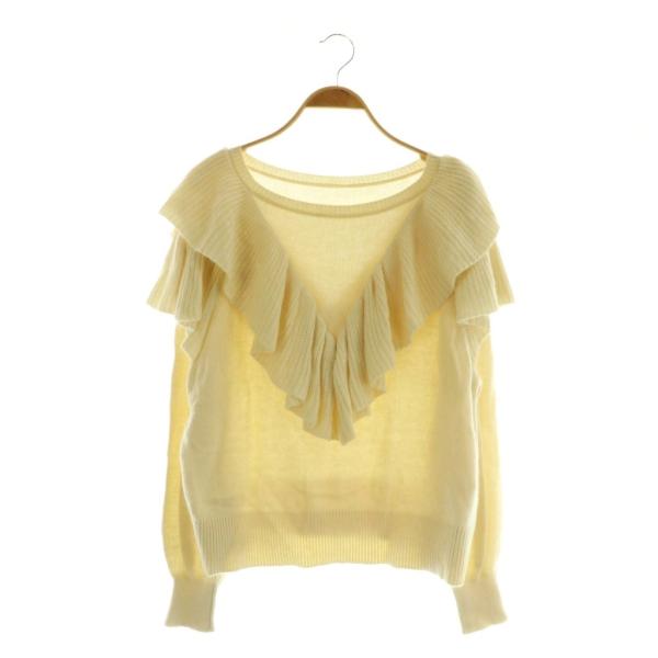 ダイアグラム グレースコンチネンタル Diagram GRACE CONTINENTAL ダブルフリルニット セーター 長袖 アンゴラ混 36 アイボリー【ブランド】ダイアグラム グレースコンチネンタル Diagram GRACE CONT...