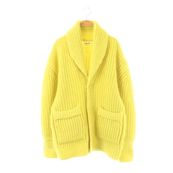 フミカ ウチダ FUMIKA_UCHIDA FU-0-KT010 3G Mix Shetland SHAWL COLLAR CARDIGAN カーディガン ニット 長袖 厚手 ウール 36 黄色【ブランド】フミカ ウチダ FUMIKA_UC...