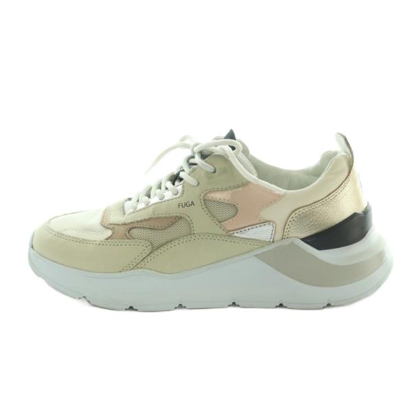 デイト D.A.T.E. HAPPY PLUS STORE別注 PINK-MIX FUGAスニーカー シューズ US7 24.5cm ベージュ /MI ■OS レディース【ブランド】デイト D.A.T.E.【表記サイズ】US7 24.5cm...