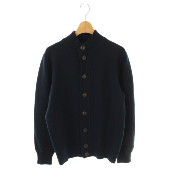 フィリッポデローレンティス FILIPPODELAURENTIIS メリノウールカシミヤカーディガン 長袖 46 ネイビー /DO ■OS メンズ【表記サイズ】46【実寸サイズ】肩幅：0cm　　【素材】毛、カシミヤ【色】ネイビー【状態】全体...
