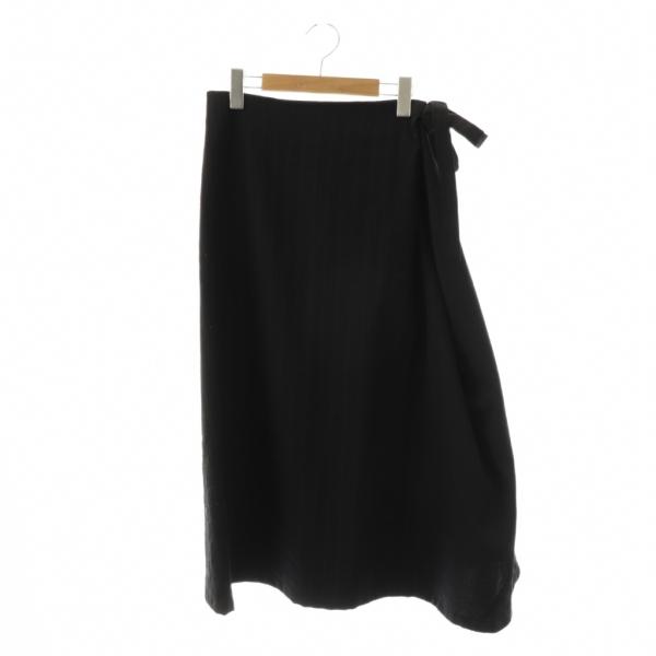 トリココムデギャルソン tricot COMME des GARCONS TH-S034 AD2002 ラップスカート ロング フレア ウール M 黒 /NR ■OS レディース【ブランド】トリココムデギャルソン tricot COMME ...