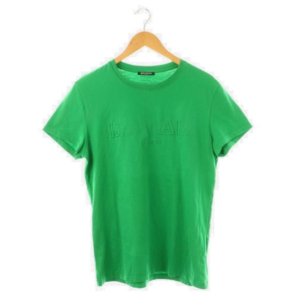 バルマン BALMAIN SH11601l121ロゴTシャツ カットソー 半袖 S グリーン /HK ■OS ■SH メンズ【ブランド】バルマン BALMAIN【表記サイズ】S【実寸サイズ】肩幅：43cm　身幅：50cm　着丈：66cm　袖...