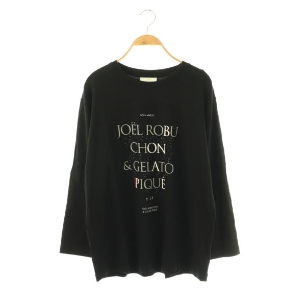 ジェラートピケ gelato pique 23AW JOEL ROBUCHON ワンポイントロゴロングTシャツ カットソー 長袖 F ブラック /HK ■OS レディース【ブランド】ジェラートピケ gelato pique【表記サイズ】F【...
