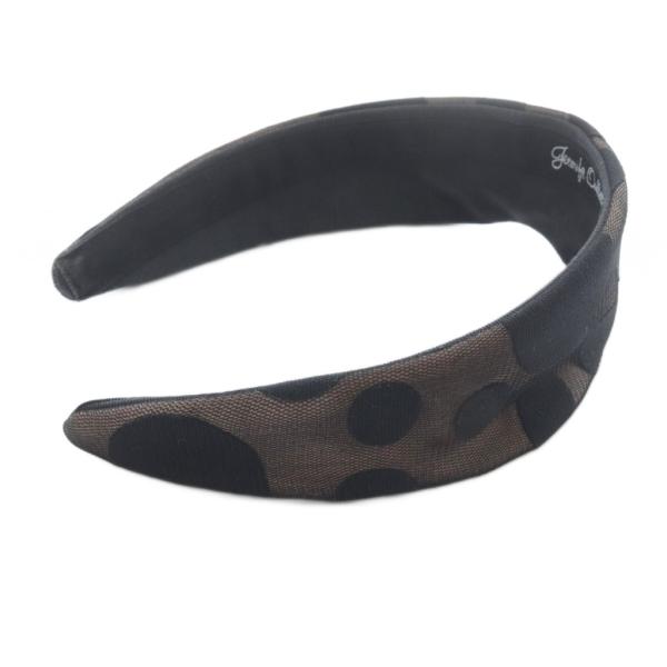 ジェニファーオーレット Jennifer Ouellette ドットカチューシャ 水玉 黒 ブラック /SR レディース【表記サイズ】実寸サイズをご参照ください。【実寸サイズ】頭周り×40cm　幅×1.5-5cm　【色】黒 ブラック【状態】...