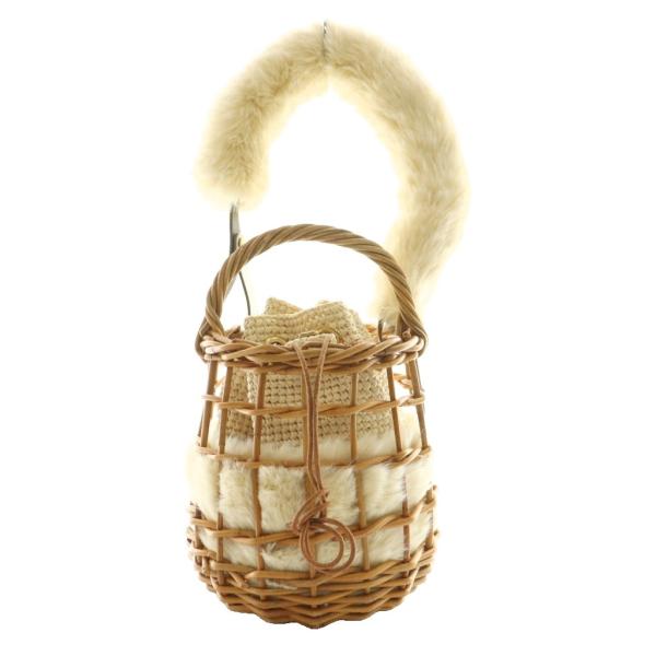 ビヨンドザリーフ BEYOND THE REEF かごバッグ バスケット ハンド ベージュ /SS ■OS 【実寸サイズ】持ち手の長さ：約27cm　ヨコ：約20cm　タテ：約21.5cm　マチ：約21cm　ショルダーの長さ：約56cm　　【...