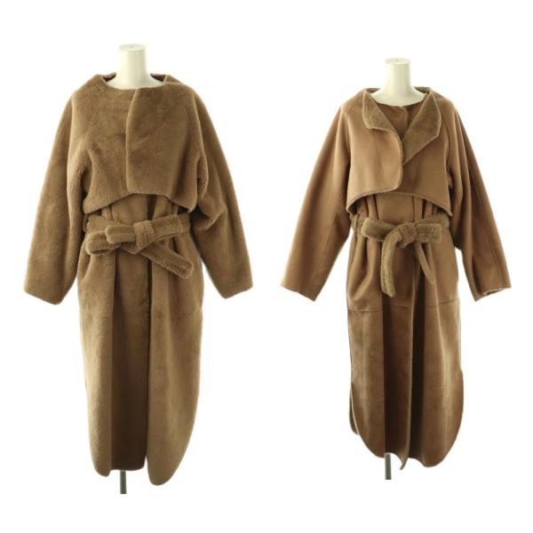アメリ AMERI MANY WAY USEFUL BOA COAT コート フェイクムートン レイヤード S キャメル /DF ■OS レディース【ブランド】アメリヴィンテージ Ameri VINTAGE【表記サイズ】S【実寸サイズ】身幅...