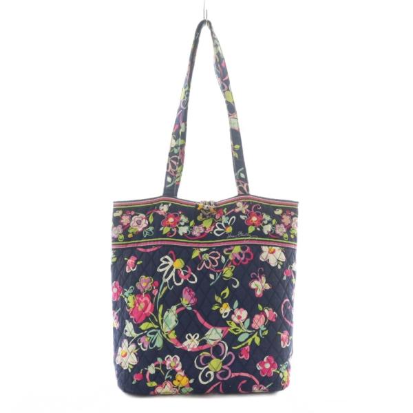 ベラブラッドリー Vera Bradley トートバッグ 花柄 総柄 キルティング ネイビー ピンク 黄緑 /RI ■OS レディース【実寸サイズ】持ち手の長さ：70cm　ヨコ：28cm　タテ：34cm　マチ：10cm　ショルダーの長さ：-...