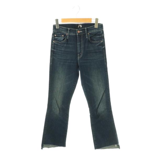 マザー mother INSIDER CROP STEP FRAY デニムパンツ ジーンズ 25 インディゴ /ES ■OS ■SH レディース【ブランド】マザー mother【表記サイズ】25【実寸サイズ】ウエスト：64cm　もも幅：23...