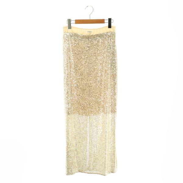 未使用品 リリーブラウン Lily Brown 24AW L.B CANDY STOCK スパンコールロングナロースカート タイト 1 ベージュ /HK ■OS レディース【ブランド】リリーブラウン Lily Brown【表記サイズ】1【実...