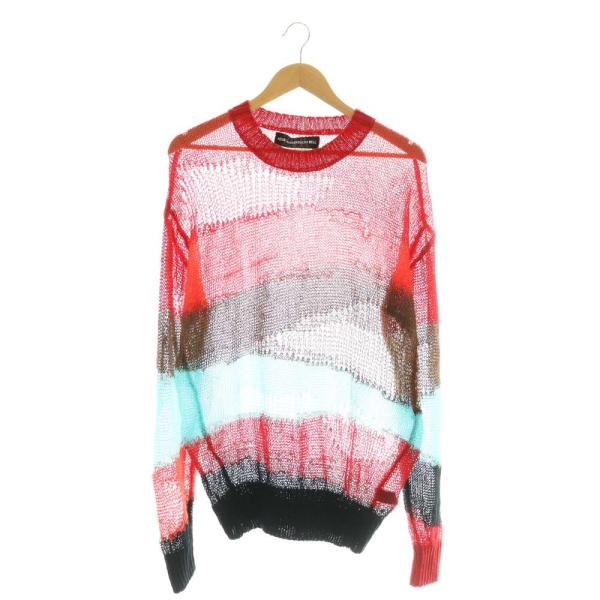 ザラ ZARA × Andersson Bell ダメージニット プルオーバー ボーダー M マルチカラー /DF ■OS ■SH メンズ【ブランド】ザラ ZARA【表記サイズ】M【実寸サイズ】肩幅：57cm　身幅：58cm　着丈：65cm...